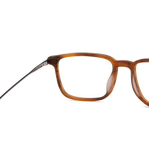 Matte Brown Silver Full Rim Square John Jacobs SG Essentials JJ ...