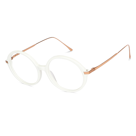 Buy White Gold Full Rim Round John Jacobs Rich Acetate JJ E13931-C5 ...