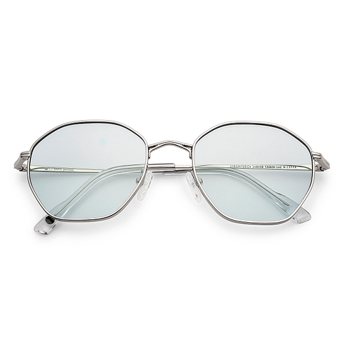 Buy Silver Green Full Rim Hexagonal John Jacobs JJ Tints JJ S12472 S C4 ...