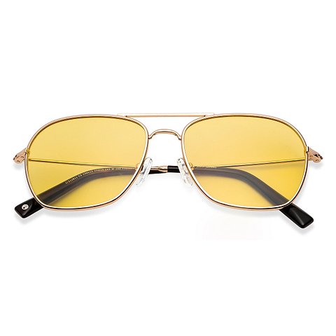 Buy Yellow Rose Gold Full Rim Aviator John Jacobs JJ TINTS JJ S12811 ...