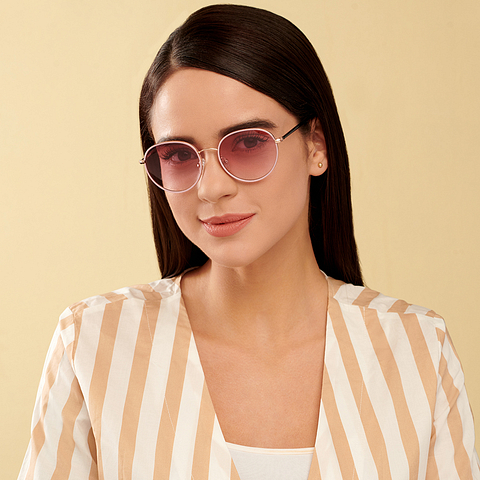 Buy Gold Pink Black Full Rim Round John Jacobs JJ Tints JJ S13896 -C3 ...