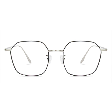 Buy John Jacobs Silver Titanium Hexagonal Spectacles Online || Lenskart ...