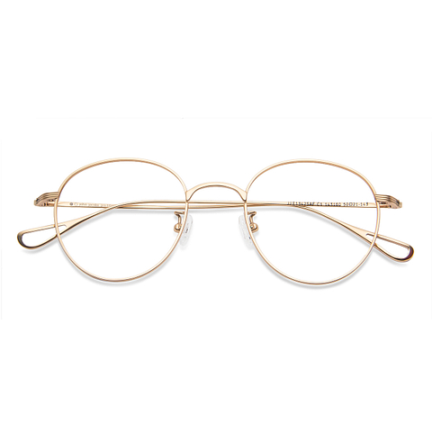 Buy Gold Full Rim Round John Jacobs SG Pro Series JJ E13425AF-C1 ...