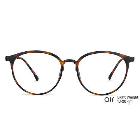 Matte Tortoise Gunmetal Tortoise Full Rim Round Lenskart Air Online Air ...