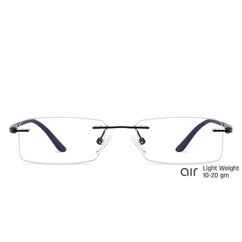 Buy Black Grey Blue Rimless Rectangle Lenskart Air Air Essentials ...