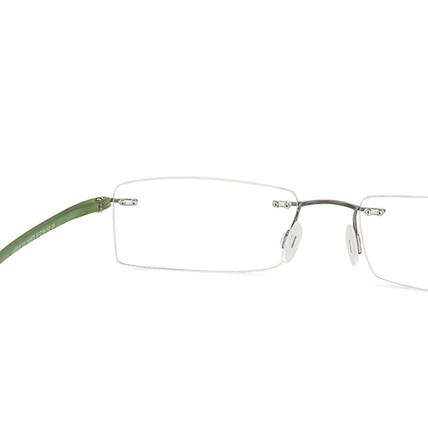 Buy Gunmetal Green Rimless Rectangle Lenskart Air Essentials LA 0315-C3 ...