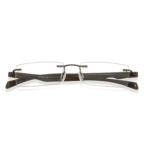 Buy Gunmetal Black Red Rimless Rectangle Lenskart Air Essentials LA ...