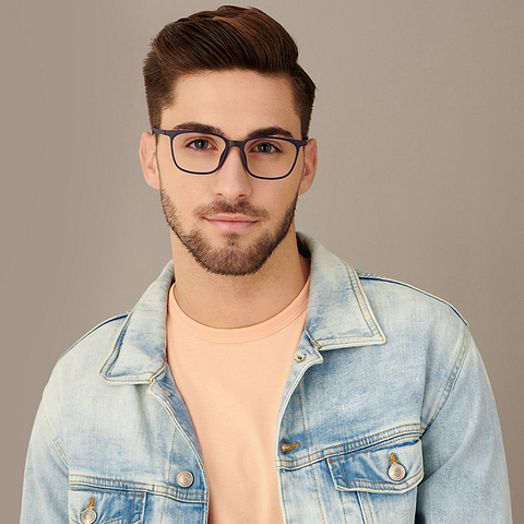 Buy Blue Full Rim Square Lenskart Air Essentials LA E10592-C7 ...