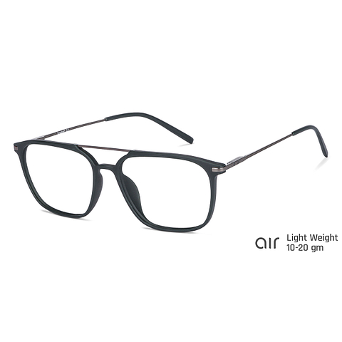 Matte Green Gunmetal Green Full Rim Square Lenskart Air fusion LA ...