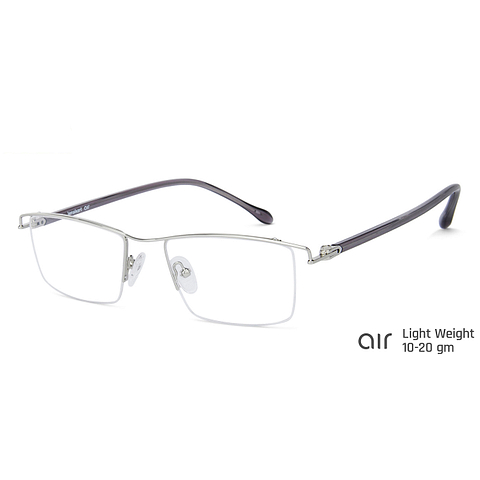 Buy Blue Block Zero Power Phone Computer Glasses: Lenskart Air: Silver ...