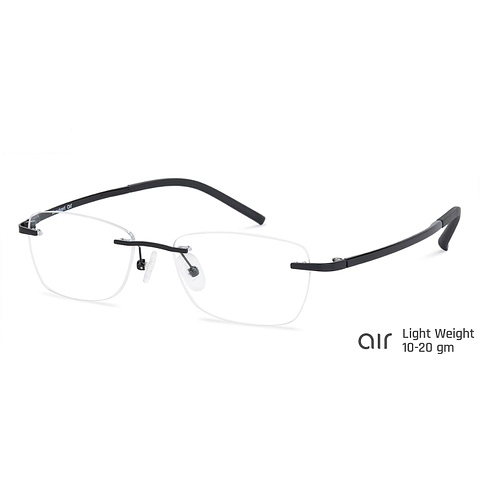 Buy Black Rimless Rectangle Lenskart Air Flex LA E13216-C1 Eyeglasses ...