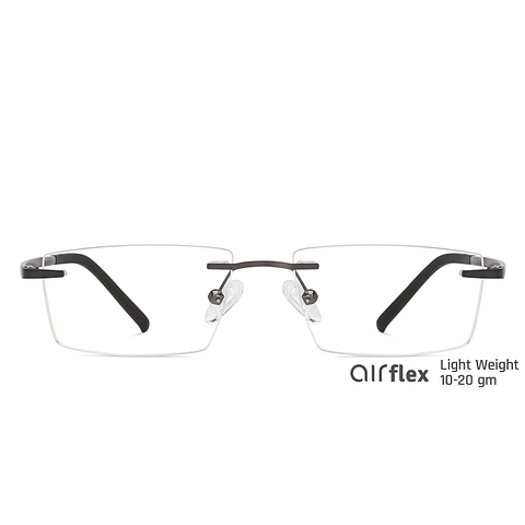 Blue Block Phone Computer Glasses: Grey Black Green Rimless Rectangle ...