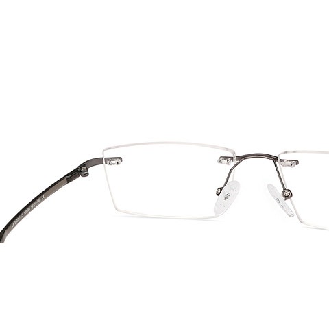 Blue Block Phone Computer Glasses: Grey Black Green Rimless Rectangle ...