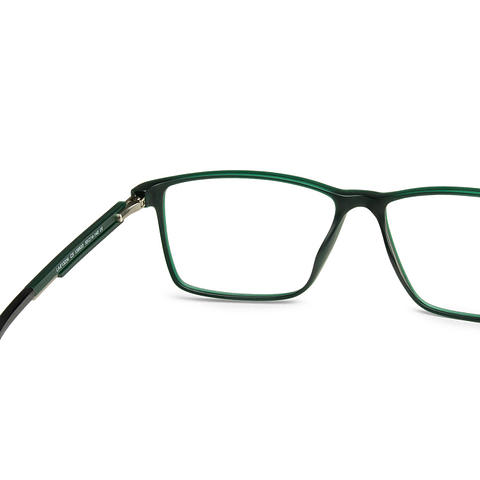 Green Black Full Rim Square Lenskart Air Essentials LA E13234-C5 Eyeglasses