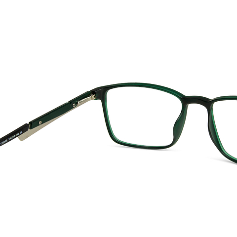Matte Green Silver Black Full Rim Square Lenskart Air Essentials LA ...