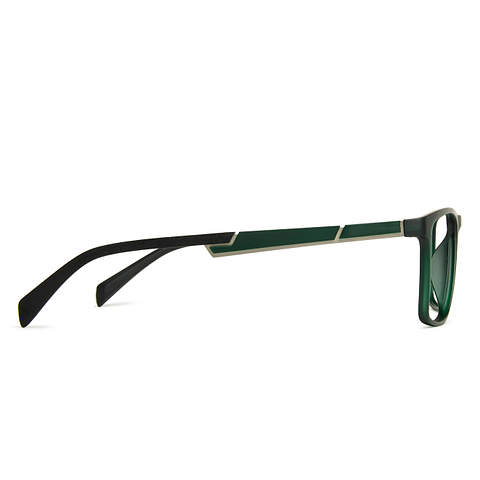 Matte Green Silver Black Full Rim Square Lenskart Air Essentials LA ...
