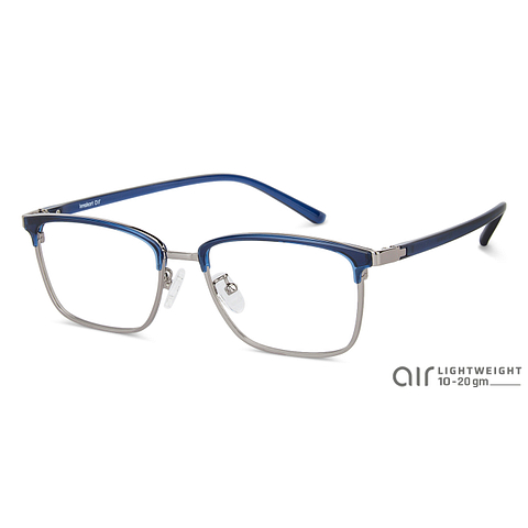 Gunmetal Blue Transparent Full Rim Square Lenskart SG Essentials LA ...