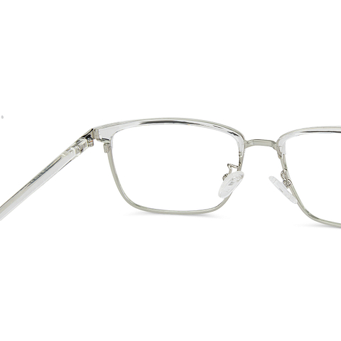 Silver Transparent Full Rim Square Lenskart SG Essentials LA E13513AF ...