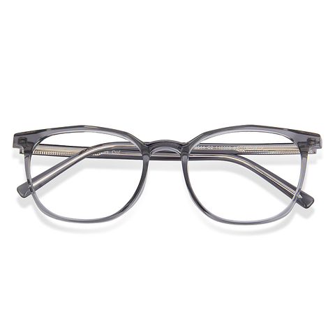 Buy Grey Transparent Silver Full Rim Square Lenskart Air Essentials LA ...