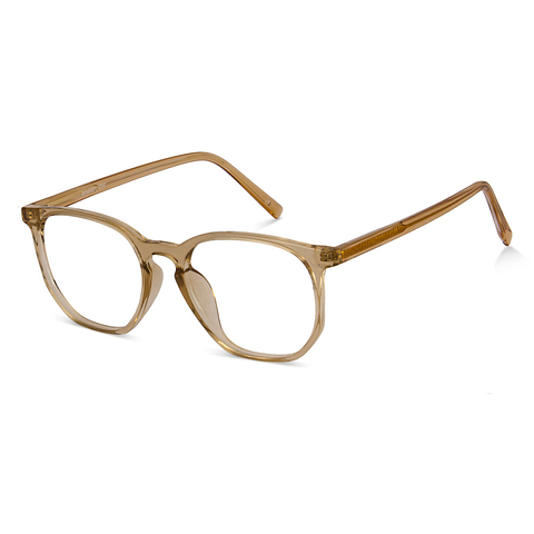Buy Brown Transparent Gold Full Rim Hexagonal Lenskart Air Essentials ...