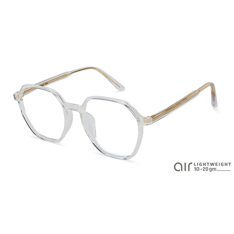 Buy Transparent Full Rim Hexagonal Lenskart SG Essentials C2 Eyeglasses ...