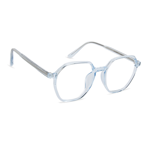 Shop online for Blue Transparent Full Rim Hexagonal Lenskart Air ...