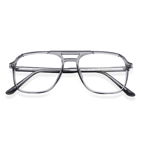 Buy Grey Transparent Silver Full Rim Square Lenskart Air Air Essentials ...