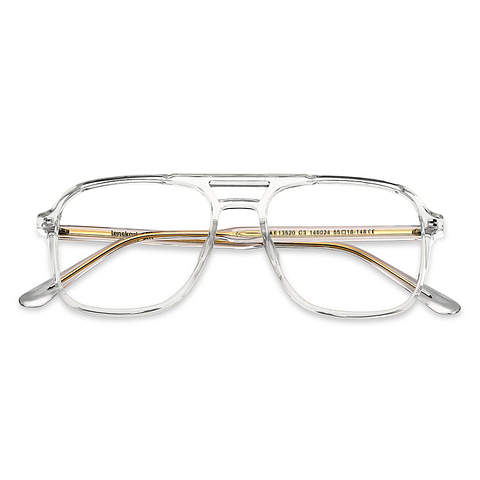 Buy Transparent Gold Full Rim Square Lenskart Air Air Essentials LA ...