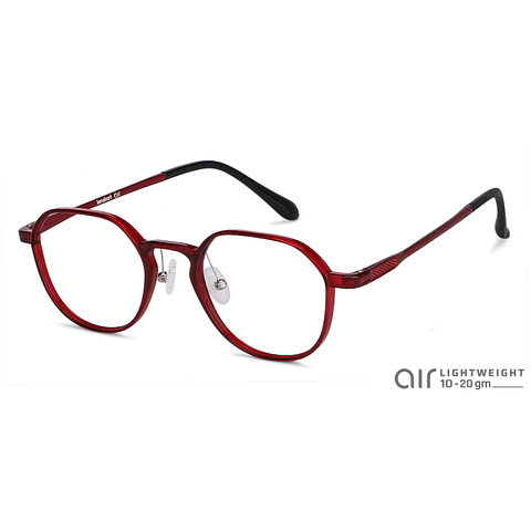 Buy Lenskart Air Red Ultem Round Spectacles Online || Lenskart ...