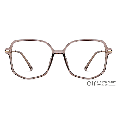 Buy Lenskart Air Brown TR90 Hexagonal Spectacles Online || Lenskart ...