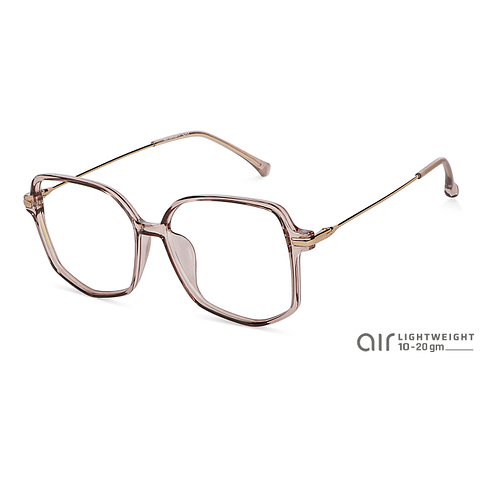 Buy Lenskart Air Brown TR90 Hexagonal Spectacles Online || Lenskart ...