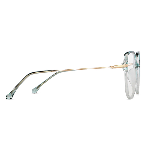 Buy Gold Blue Transparent Full Rim Hexagonal Lenskart SG Essentials LA ...