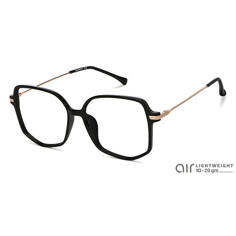 Buy Lenskart Air Black TR90 Hexagonal Spectacles Online || Lenskart ...