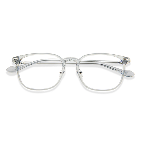 Buy Grey Transparent Full Rim Square Lenskart SG Essentials LA E13545AF ...