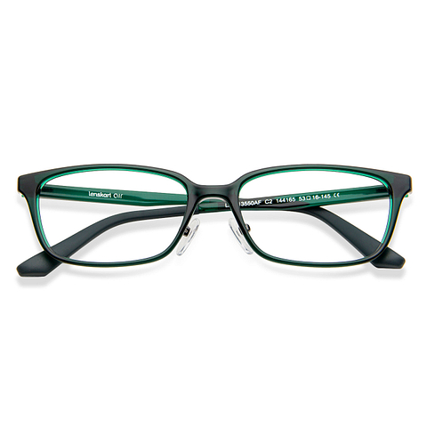 Buy Lenskart Air Green TR90 Rectangle Spectacles Online || Lenskart ...