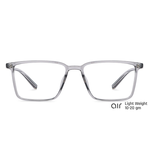 Grey Transparent Gunmetal Grey Transparent Full Rim Rectangle Lenskart ...