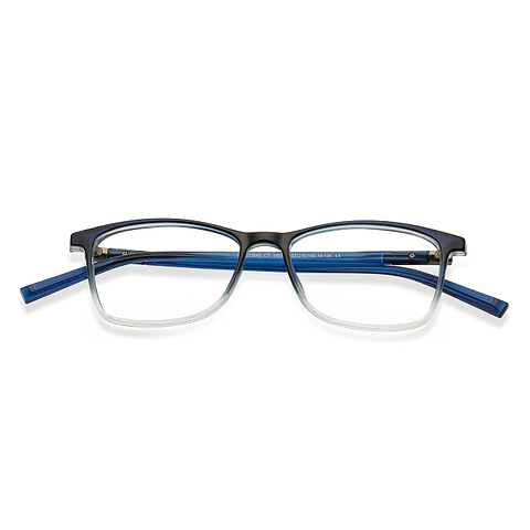 Buy Blue Transparent Gunmetal Blue Full Rim Rectangle Lenskart Air ...