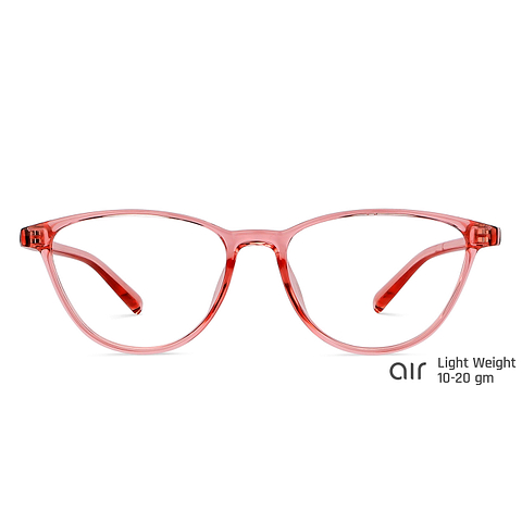 Orange Transparent Full Rim Cat Eye Lenskart Air Air Essentials LA ...