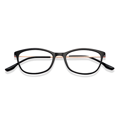 Buy Black Gold Full Rim Cat Eye Lenskart Air fusion LA E13902 C1 ...