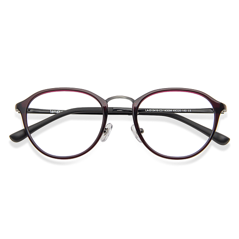 Buy Lenskart Air Maroon Ultem Round Spectacles Online || Lenskart ...