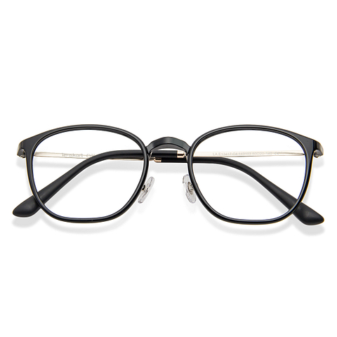 Buy Blue Block Phone Computer Glasses: Black Gold Full Rim Rectangle ...