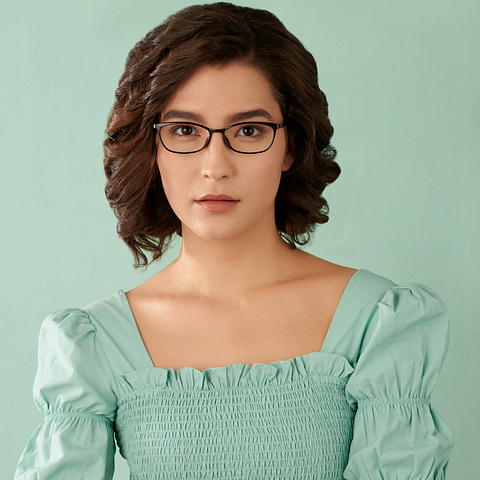 Black Full Rim Cat Eye Lenskart Air Flex LA E11487 C5 Eyeglasses at ...