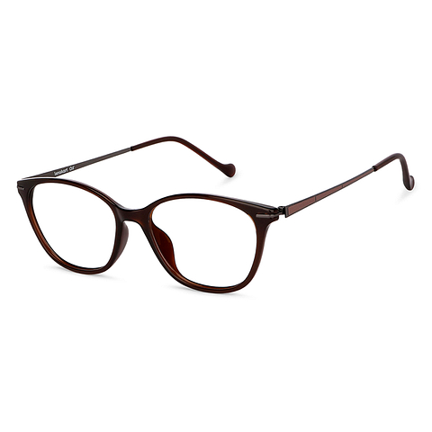 Buy Brown Gunmetal Full Rim Cat Eye Lenskart Air fusion LA E12695-C1 ...