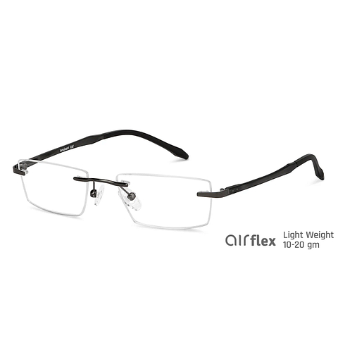 Blue Block Phone Computer Glasses: Gunmetal Grey Black Rimless ...