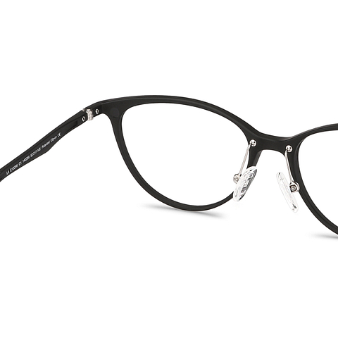 Buy Black Grey Mirror Full Rim Cat Eye Lenskart Air Clip On LA E13286 ...