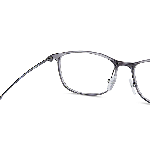 Buy Blue Block Screen Glasses: Transparent Grey Gunmetal Full Rim ...