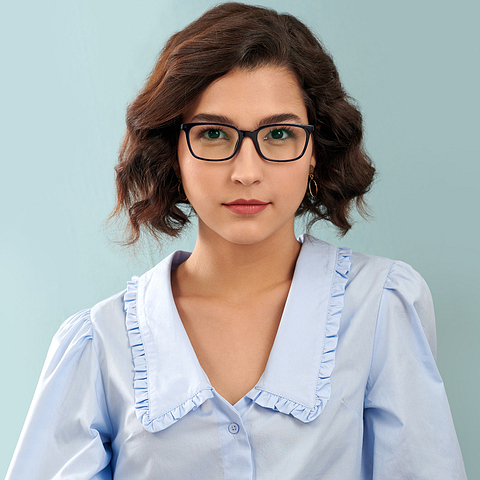 Buy Blue Block Screen Glasses: Blue Full Rim Rectangle Lenskart BLU ...