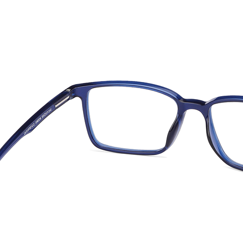 Blue Block Zero Power Screen Glasses : Navy Blue Full Rim Rectangle ...