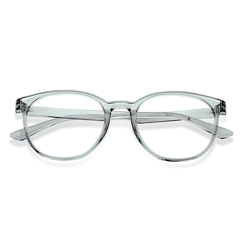 Blue Block Zero Power Screen Glasses : Gray Transparent Blue Full Rim ...