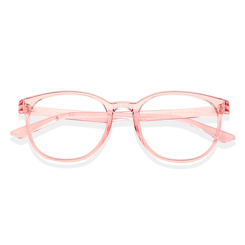 Buy Blue Block Zero Power Screen Glasses : Pink Transparent Pink Full ...